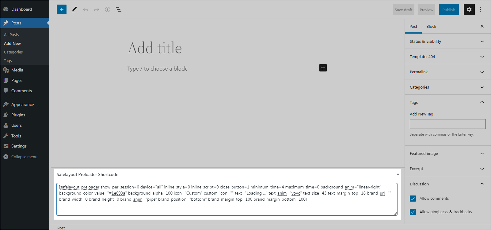 Safelayout Cute Preloader Pro Documentation - Safelayout