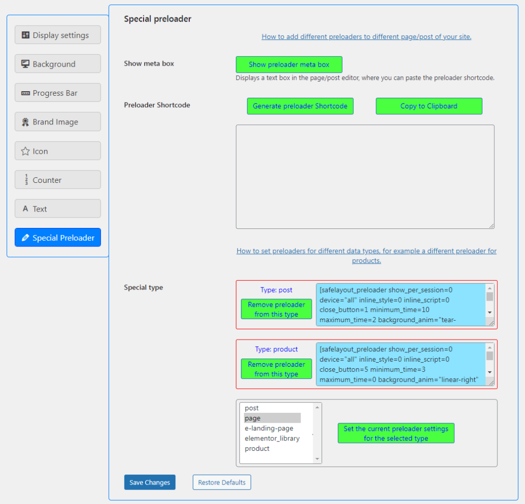 Safelayout Cute Preloader Pro Documentation - Safelayout